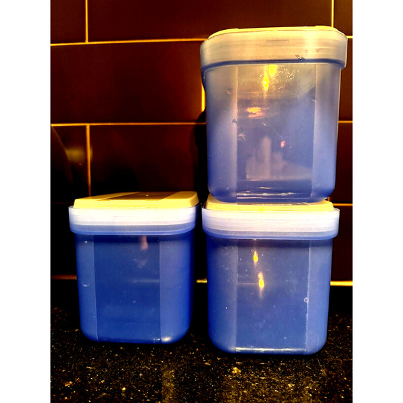 Tupperware | Kitchen | Vintage Tupperware Blue Swing Boxes L Size ...